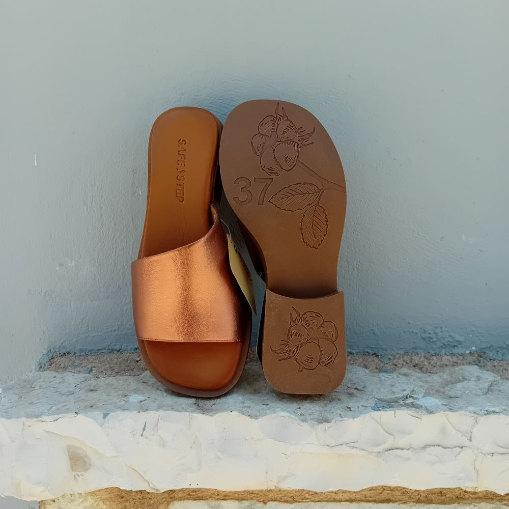 Γυναίκεια Δερμάτινο Ανατομικό Πέδιλο - Safe Step 5053 - anatomic ...
